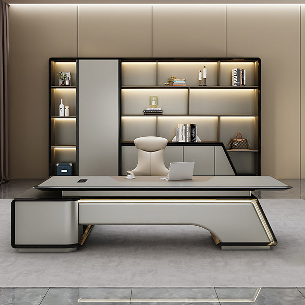 Modern Luxury Executive Desk With a Privacy Panel Design – Anzhap