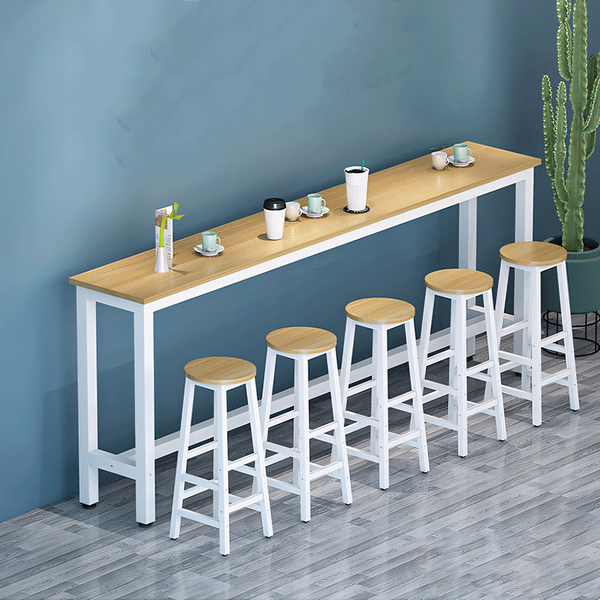Solid Wood Bar Table Narrow Long Bar Top Table – Anzhap