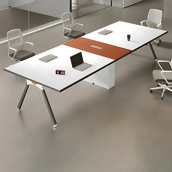 Compact and Stylish Modern White Conference Table – Anzhap