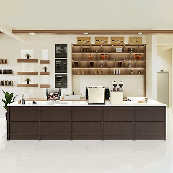 Coffee Shop Checkout Counter Vintage Industrial Style Bar – Anzhap